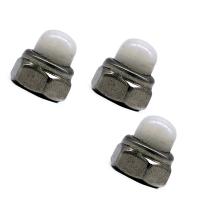 China OEM Stainless Steel Nuts SS304 / 316 Hexagon Domed White Nylon Cap Nuts for sale