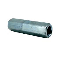China DIN6334 Carbon Steel White Zinc Plated Polish Surface Hex Coupling Nut for sale