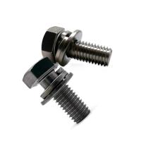 China A2 A4 Fasteners  Phillips Drive Hex Head Machine Screws With Washer for sale