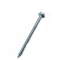 China Ss304 / 316 Stainless Self Tapping Screws Hex Flange Head White Zinc Plated for sale