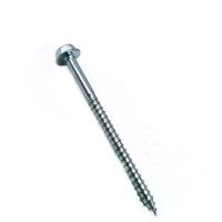 China Ss304 / 316 Stainless Self Tapping Screws Hex Flange Head White Zinc Plated for sale