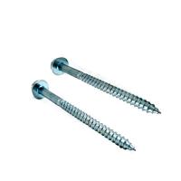 China Blue White Zinc Plated Hex Head Screw With Flange for sale