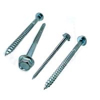 China Blue White Zinc Plated Hex Head Screw With Flange for sale