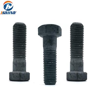 China DIN931 / DIN933 Heavy Hex Head Bolts For Electric Power Tower for sale