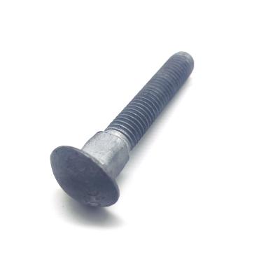 China M16 M20 HDG electric power mushroom head long square neck carriage bolt for sale