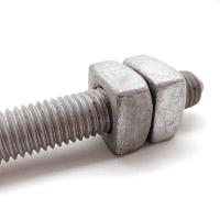 China HDG Double End Carbon Steel 4.8 5.8 Bolts For Tower And Hardware for sale