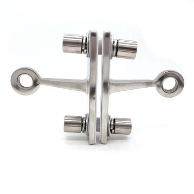 China Two Arms Mirror Finish SS316 Glass Facade Curtain Wall Fitting for sale