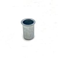 China Flat White/Yellow Zinc Plated Carbon Steel Threaded Blind  Rivet Nuts for sale