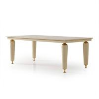 China Marble Rectangle White Solid Wood Frame Dining Table Luxury Home Furniture for sale