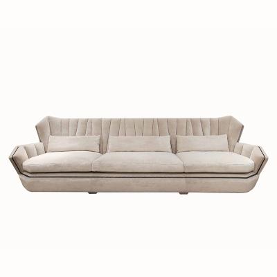 China Canap Titanium Solid Wood Frame Modern Sofa Sets Luxury Home Furniture for sale