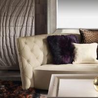 China OEM Luxury Living Room Furniture Sets Solid Wood Base Matted Leather Hollow Back Two Seat Sofa for sale