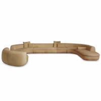 China Rebound Sponge Modern Living Room Furniture Couch U Shaped Sectional Corner Sleeper Sofa for sale