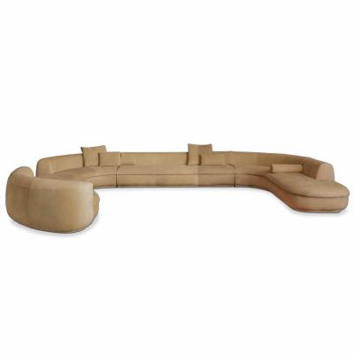 China Rebound Sponge Modern Living Room Furniture Couch U Shaped Sectional Corner Sleeper Sofa for sale