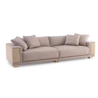 China Luxury Leather Living Room Furniture Italian Fabric Sectional Sofa Set for sale