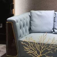 China Italian Luxury Living Room Furniture Sets Matted Leather Comfortable Sofa for sale