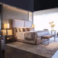 China Big Headboard Upholstered Modern Bedroom Furniture Sets Home King Size for sale