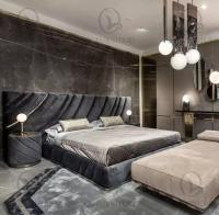 China Pine Matted Leather Luxury Beauty Bed Solid Wood Frame Queen Beds For Bedroom for sale