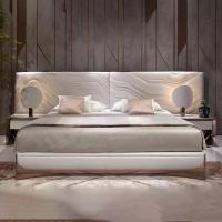 China Eco Friendly Modern Bedroom Furniture Sets Genuine Leather King Size Bed for sale
