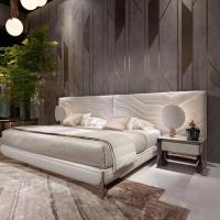 China Eco Friendly Modern Bedroom Furniture Sets Genuine Leather King Size Bed for sale