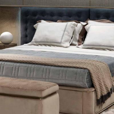 China Luxury Modern Bedroom Furniture Sets Comfortable High Density Composite Sponge Bed for sale