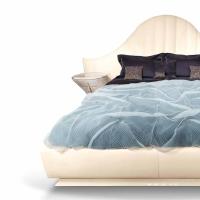 China King Size Luxury Modern Bedroom Bed Solid Wood Frame Stainless Steel Leg for sale