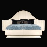 China King Size Luxury Modern Bedroom Bed Solid Wood Frame Stainless Steel Leg for sale