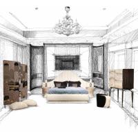 China King Size Luxury Modern Bedroom Bed Solid Wood Frame Stainless Steel Leg for sale