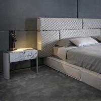 China Upholstered Deluxe Double King Size Bed Modern Luxury Bedroom Furniture for sale