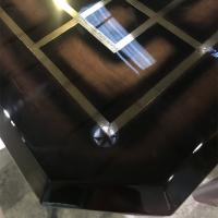 China Custom Burl Piano Lacquer Modern Dining Table Luxury Dining Room Home Furniture for sale