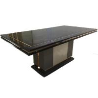 China Home Furniture Luxury Design Dining Table Burl Veneer Tabletop for sale