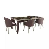 China Rectangle Luxury Marble Dining Tables Modern Durable For Dine Room for sale