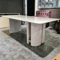 China Modern Restaurant Rectangle Marble Top Table Luxury Dining Room Furniture for sale