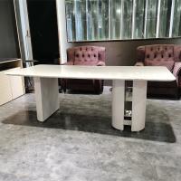 China Modern Restaurant Rectangle Marble Top Table Luxury Dining Room Furniture for sale