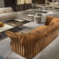 China High End Modern Luxury Living Room Furniture Sets Classic Stainless Steel Leg Sofa for sale
