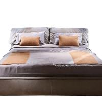 China Luxury Double Modern Bedroom Furniture Sets frosted cloth King Size Bed Frame for sale