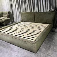 China Luxury Double Modern Bedroom Furniture Sets frosted cloth King Size Bed Frame for sale