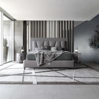 China OEM Modern Bedroom Furniture Sets Matted Leather Bedroom Queen Size Bed for sale