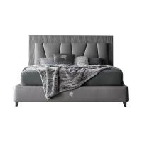 China OEM Modern Bedroom Furniture Sets Matted Leather Bedroom Queen Size Bed for sale