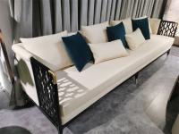 China Luxury Sofa Chair Set Microfiber Leather Living Room Sectional Sofas for sale