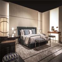 China Super King Size Velvet Luxury Italian Bed Full Brushed Leather Bed For Bedroom for sale