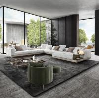 China Modern Ashley Sectional Gray Leather Sofa Luxury Living Room Furniture Sofa Sets for sale