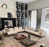 China Modern Ashley Sectional Gray Leather Sofa Luxury Living Room Furniture Sofa Sets for sale