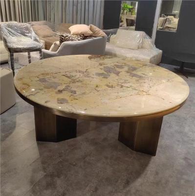 China Top Round Kitchen Marble Contemporary Luxury Dining Table Set 6 for sale
