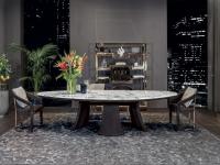 China New Style Oval 8 Seater Kitchen Dinette Sets Dining Table For Dining Room for sale