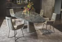 China New Style Oval 8 Seater Kitchen Dinette Sets Dining Table For Dining Room for sale