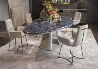 China New Style Oval 8 Seater Kitchen Dinette Sets Dining Table For Dining Room for sale