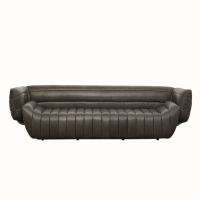 China Living Room Luxury Modern Furnitures Gray Sofa Macon Sectional Leather Sofa for sale