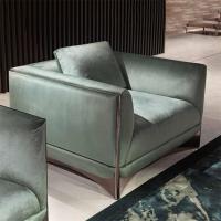 China Frosted Modern Cloth Sofa 0.9x0.8m Luxury Living Room Furniture Sets for sale