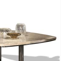 China Home Marble Table Top Dining Table Luxury Modern Furnitures Stainless Steel Cross Foot for sale