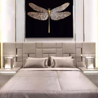 China Pine King Size Leather Double Bed for sale